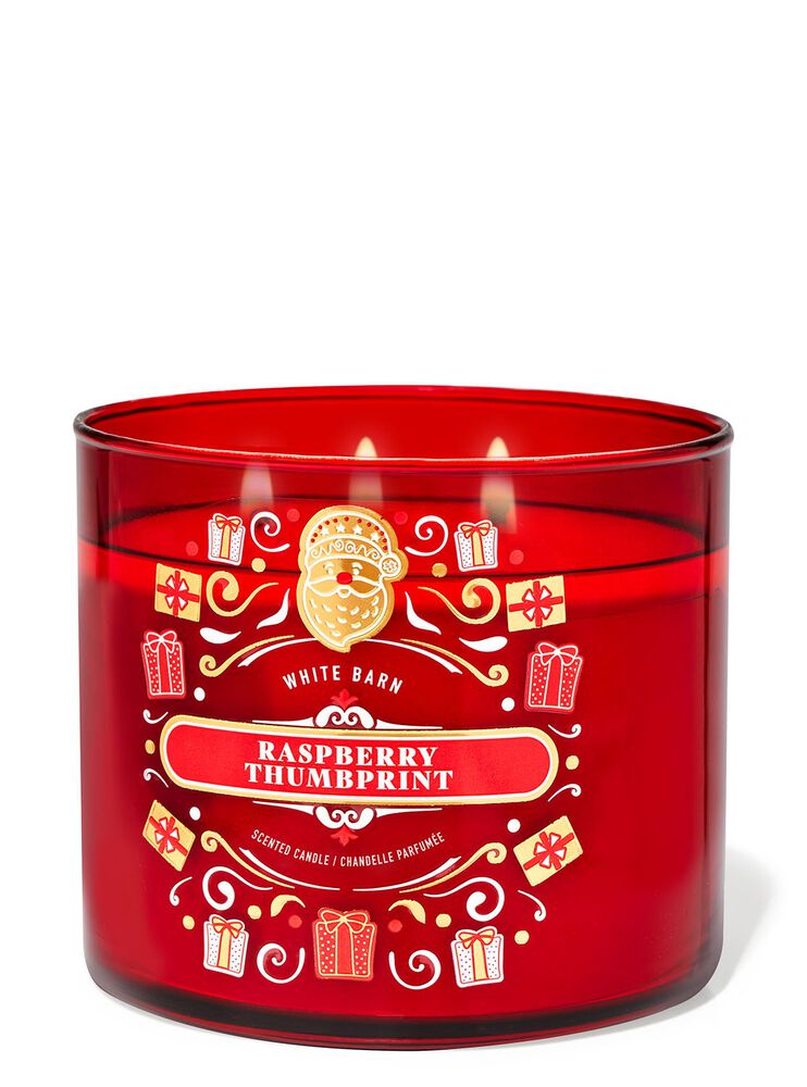 Buy Raspberry Thumbprint 3-Wick Candle Online | Bath & Body Works Indonesia